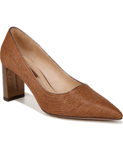 Franco Sarto Giovanna Pointed Toe Pump In Cognac Brown Raffia | ModeSens