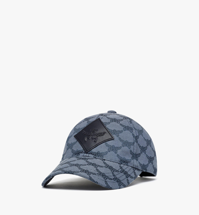 Mcm Classic Cap In Lauretos Denim Jacquard In Indigo | ModeSens