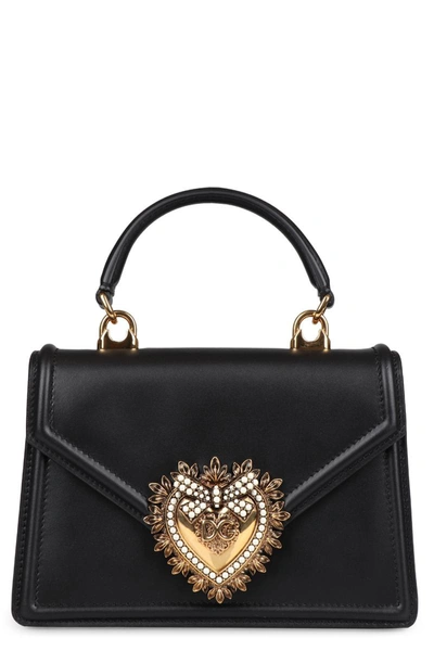 Dolce & Gabbana Devotion Leather Mini Bag In Black | ModeSens