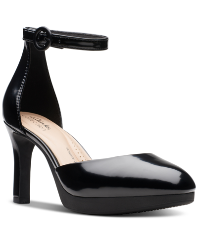 Clarks Women's Ambyr 2 Cove Ankle-strap Platform Pumps In Black | ModeSens