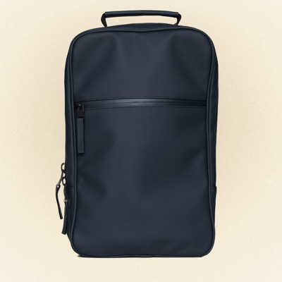 Rains Book Backpack In Blue | ModeSens