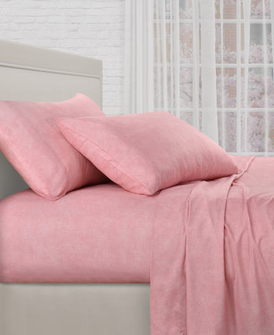 J By J Queen Rowan Easy Care 4-pc. Sheet Set, Queen In Pink | ModeSens