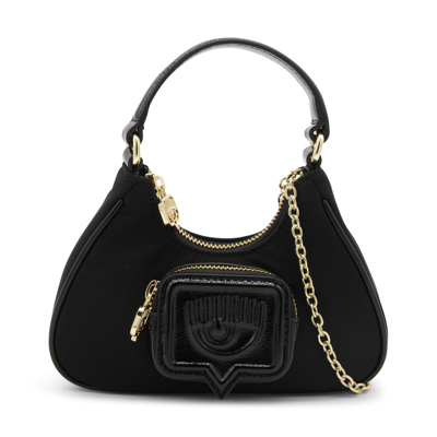 Chiara Ferragni Black Nylon Mini Vicky Top Handle Bag | ModeSens