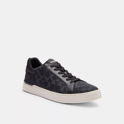 Coach Clip Low Top Sneaker In Signature Denim In Black | ModeSens