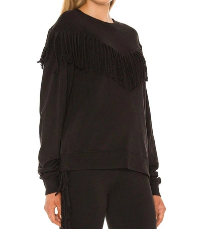 Wildfox Fringe Sweatshirt In Black | ModeSens