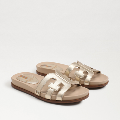 Sam Edelman Nettie Slide Sandal Gold Leaf In Yellow | ModeSens