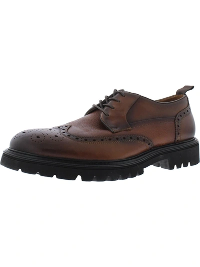 Steve Madden Emeri Mens Leather Wingtip Oxfords In Brown | ModeSens