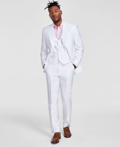 Tayion Collection Mens Classic Fit Solid Vested Suit Separates In Light ...