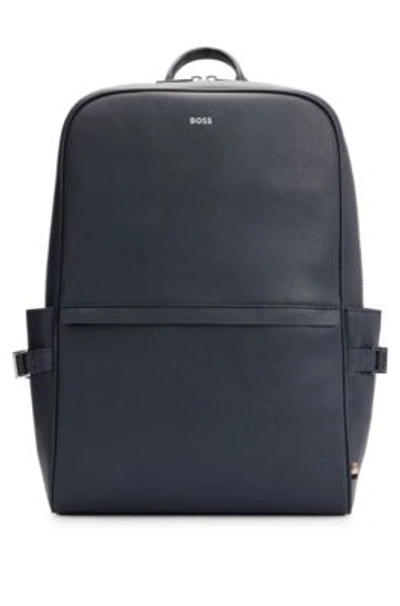 Hugo Boss Backpack With Signature Stripe And Logo Detail In Dark Blue ...