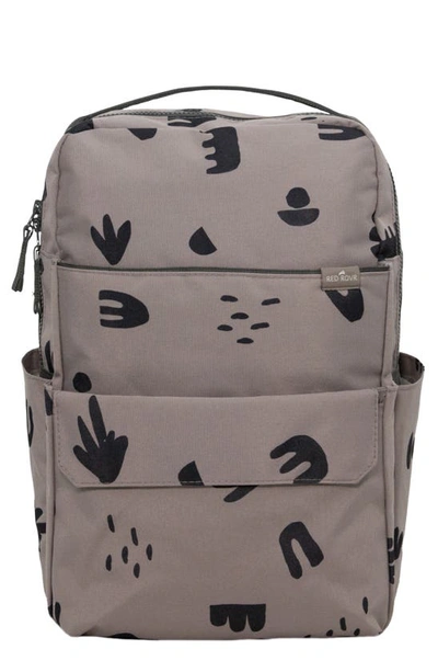 Red Rovr Babies' Roo Diaper Backpack In Truffle Doodle | ModeSens