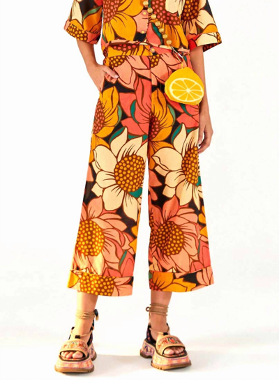 Farm Rio Colorful Sunflower Pants In Multi | ModeSens