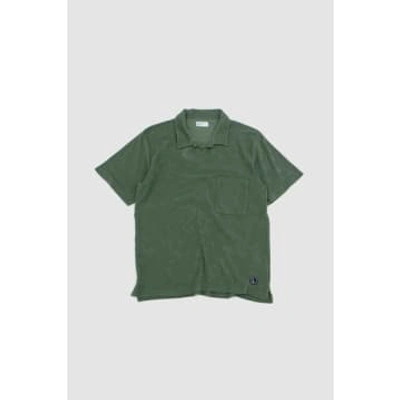 Universal Works Vacation Polo Birch Light Weight Terry In Neutral ...