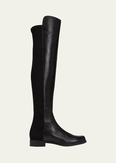 Stuart Weitzman 5050 Lift Leather Knee-high Boot In Black | ModeSens