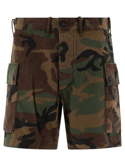 Rrl By Ralph Lauren Camo Ripstop Cargo Shorts In Green | ModeSens