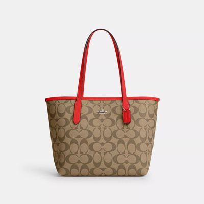 Coach Outlet Mini City Tote In Signature Canvas In Multi | ModeSens
