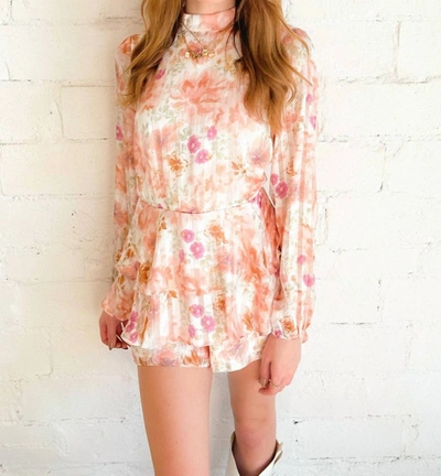 Endless Rose Sunny Sundays Romper In Blush In White | ModeSens