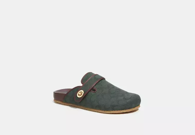 Coach Outlet Clog In Signature Jacquard In Green | ModeSens