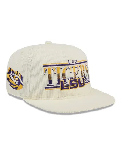 New Era White Lsu Tigers Throwback Golfer Corduroy Snapback Hat | ModeSens