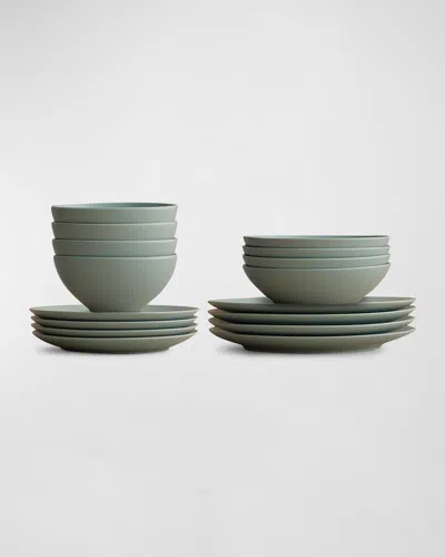 Lifetime Brands Core 16-piece Dinnerware Set In Green | ModeSens
