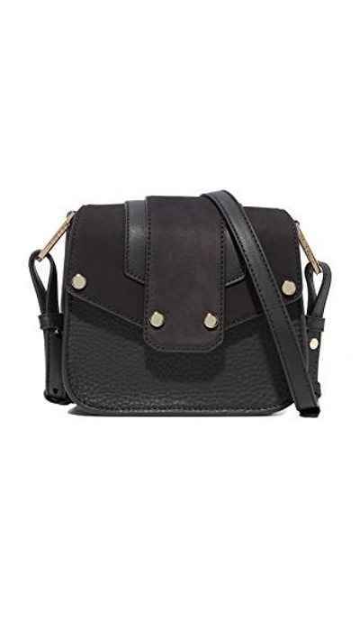 Mackage Mini Polly Leather Crossbody Bag - Black In Black/silver | ModeSens