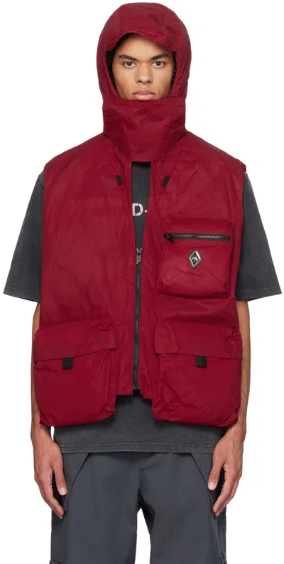 A-cold-wall* Modular Hooded Gilet In Crimson | ModeSens