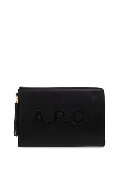 Apc A.p.c. Briefcase With Logo In Lzz Black | ModeSens