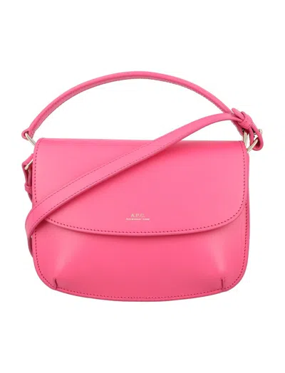 Apc A.p.c. Logo Printed Sarah Mini Shoulder Bag In Pink | ModeSens
