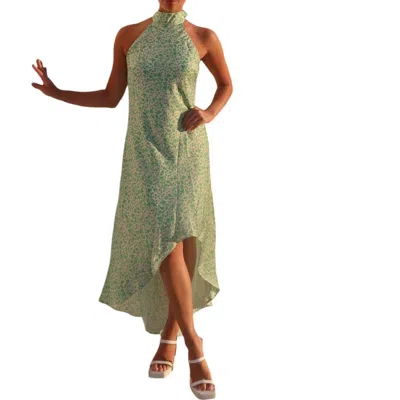 Aakaa Lillian Midi Dress In Green | ModeSens
