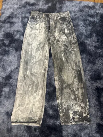 Pre-owned Acne Studios 3d Prints Old Splash-ink Jeans - Dmc In Black ...