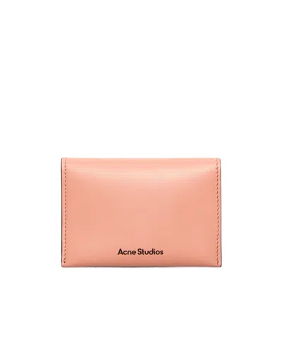 Acne Studios Logo Letter Wallet In Pink | ModeSens