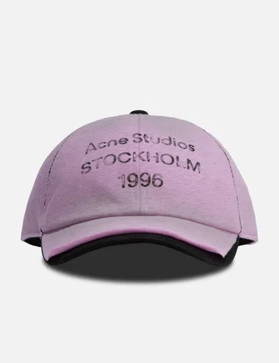 Acne Studios Logo Stamp Cap In Pink | ModeSens