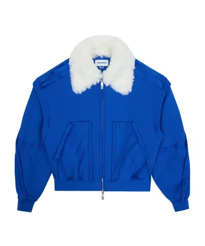 Ader Error Lapel Casual Jacket In Blue | ModeSens