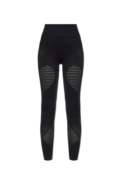 Adidas By Stella Mccartney Black High-rise Cut-out Leggings | ModeSens