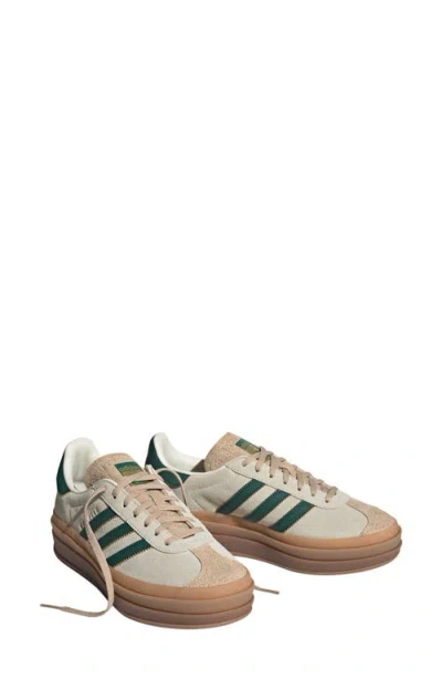 Adidas Originals Adidas Gazelle Bold Platform Sneaker In Cream/green ...
