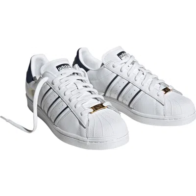 Adidas Originals Adidas Superstar Sneaker In White/navy Split/navy ...