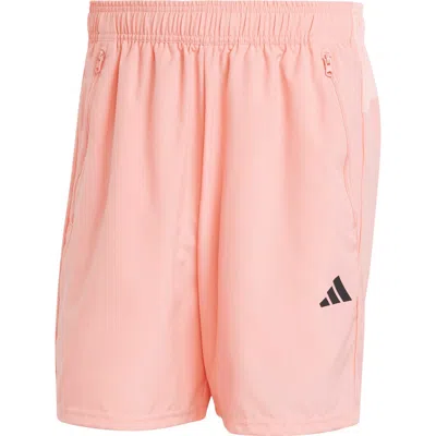 Adidas Originals Adidas Woven Training Shorts In Semi Pink Spark/black ...