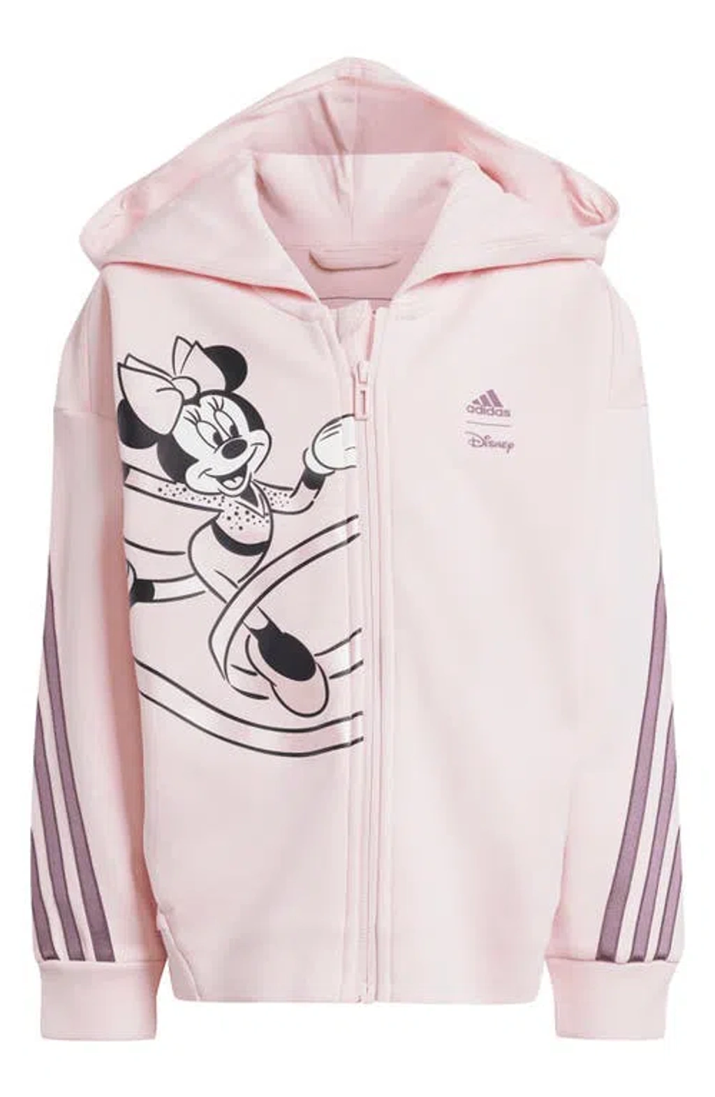Adidas Originals Adidas X Disney Kids' Minnie Mouse Hoodie In Pink/ Fig ...