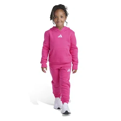 Adidas Originals Kids' Fleece Little Girls 2-pc. Pant Set In Pink ...