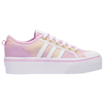 Adidas Originals Kids' Girls Nizza Platform In Pink/yellow/white | ModeSens