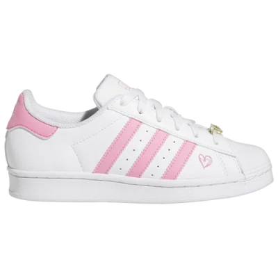 Adidas Originals Girls Superstar In Gold Metallic/bliss Pink/white ...