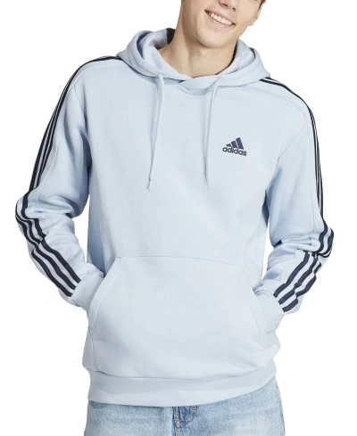 Adidas Originals Men's Essentials 3-stripes Regular-fit Fleece Hoodie ...