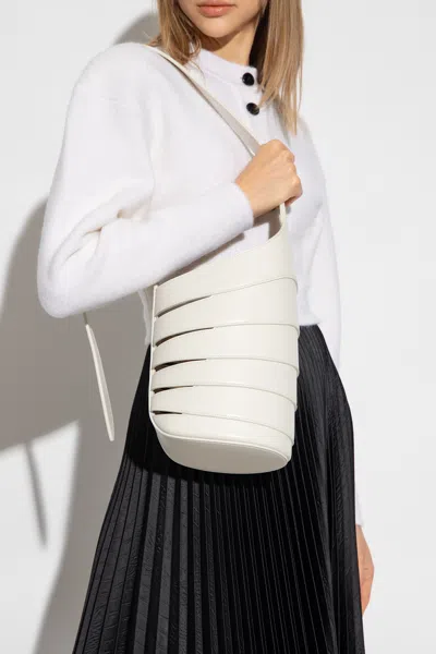 Alaïa Babel Small Shoulder Bag In White | ModeSens