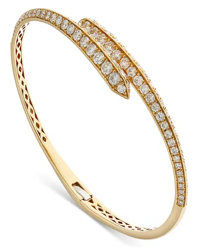 Alberto Milani 18k Yellow Gold Via Fiori Chiari Diamond Bypass Cuff ...