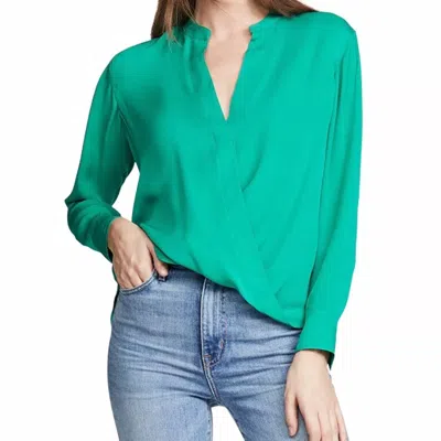 A.l.c Luca Silk Blouse In Emerald In Green | ModeSens