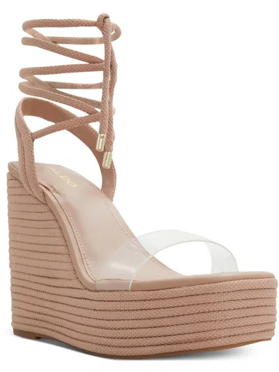Aldo Devonteriel Womens Wedges Ankle Wedge Heels In Beige | ModeSens