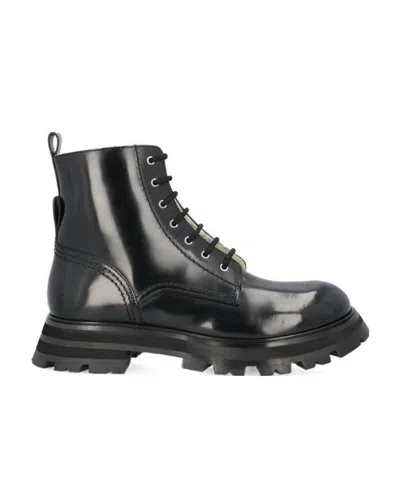Alexander Mcqueen Lug Sole Combat Boots In Black | ModeSens