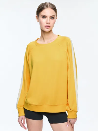 Alice And Olivia A+o X Big Feelings Alli Custom Crewneck In Sunshine ...