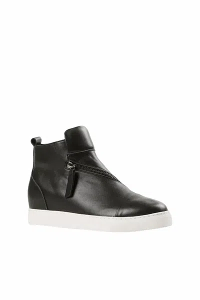 All Black Women's Hi Top And Zip Sneaker In Black | ModeSens