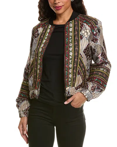Allison Ribbon Trim Bomber Jacket In Black | ModeSens