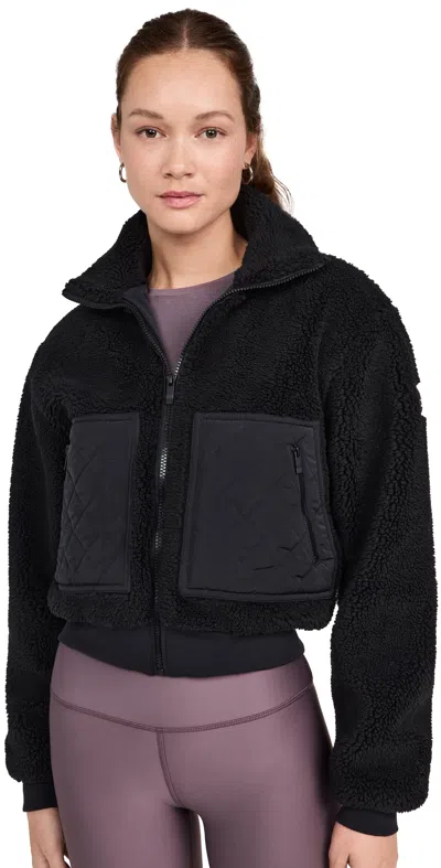 Alo Yoga Sherpa Edge Bomber In Black | ModeSens